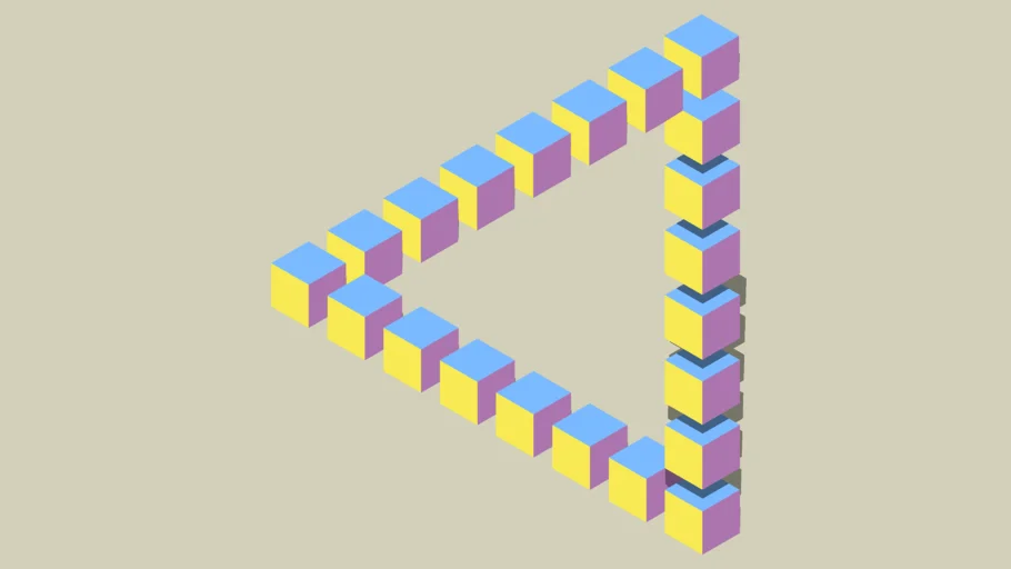Impossible triangle of blocks | 3D Warehouse
