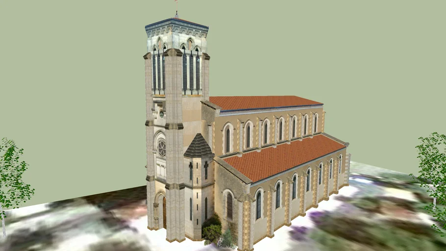 Eglise Saint-Jean-Baptiste de Benquet (Landes) | 3D Warehouse