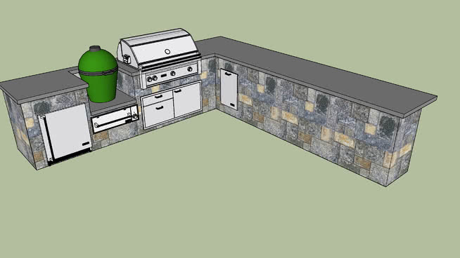 BBQ AREA BY BILL EINHORN,RLA | 3D Warehouse