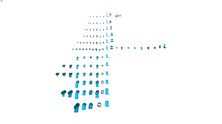 Group of PVC pipe connections and Pipe | 3D Warehouse