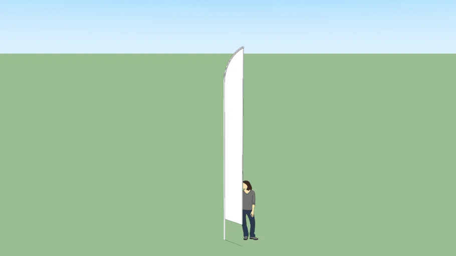 Feather Banner - Blank | 3D Warehouse