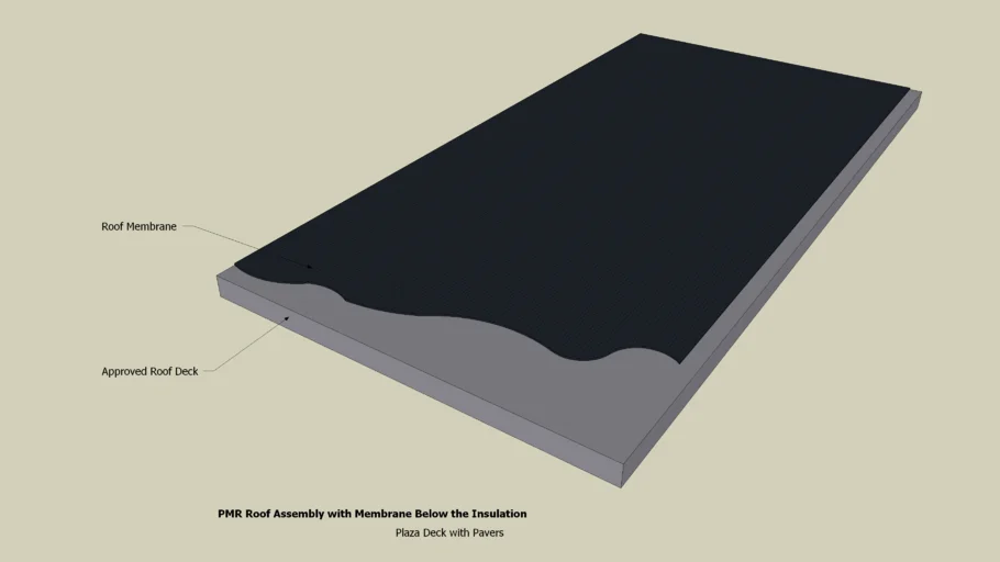 08 Dow Protected Membrane Roof (PMR) Assembly - Plaza Deck | 3D Warehouse
