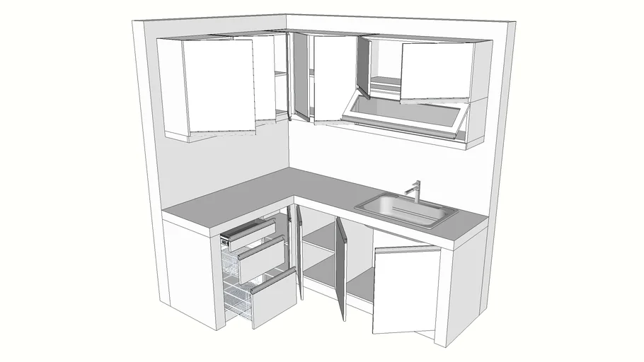 L-Shaped Kitchen 4 | 3D Warehouse