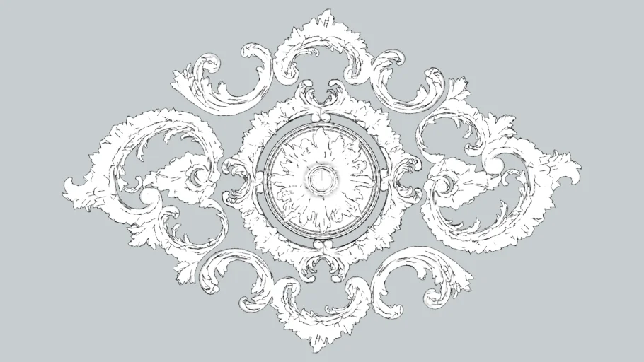 classic rosette розетка классика лепнина | 3D Warehouse