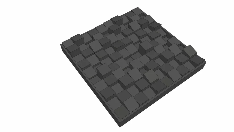 Acoustic diffuser black | 3D Warehouse