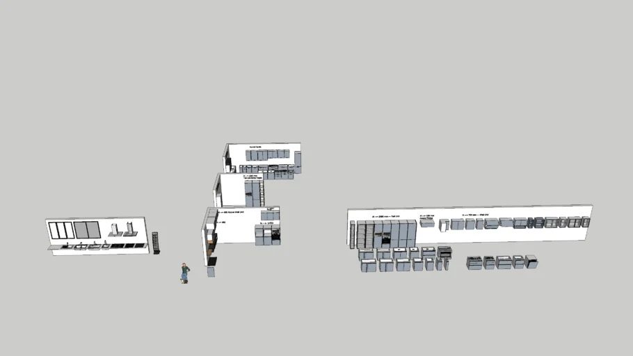 Kitchen Warehouse Gola & Normal Handle | 3D Warehouse