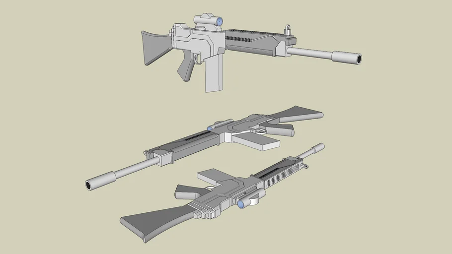 FAL Paratrooper modified | 3D Warehouse