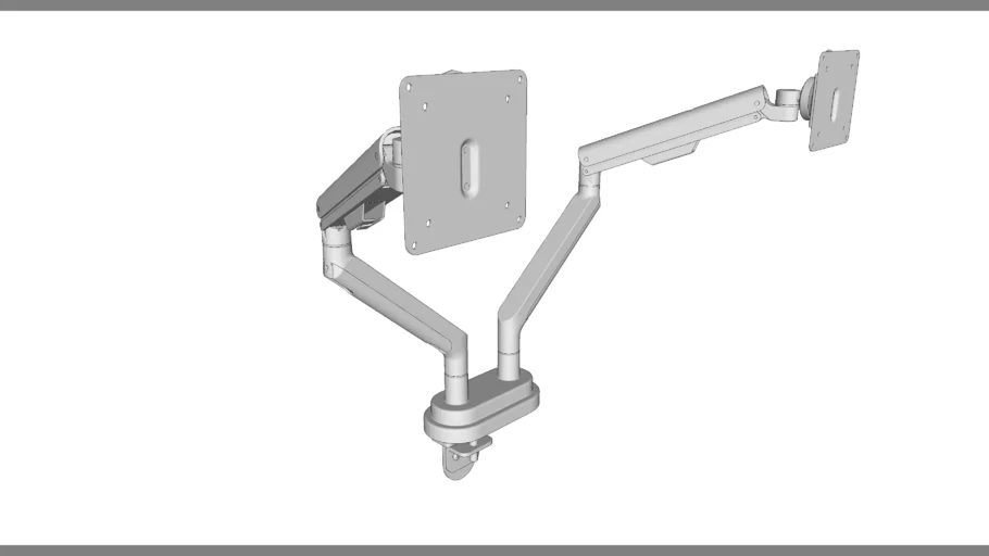 MON002 - Zilker Dual Monitor Arm | 3D Warehouse