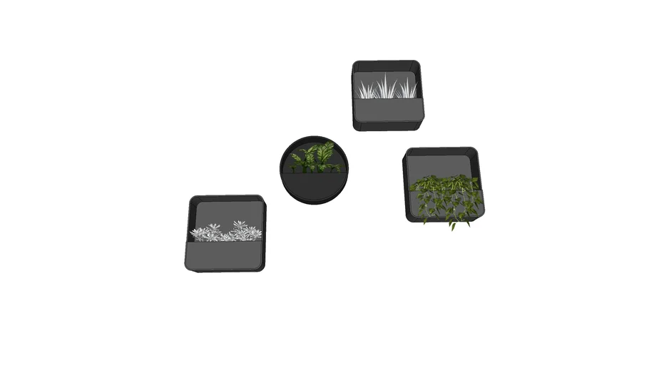 wall planters | 3D Warehouse