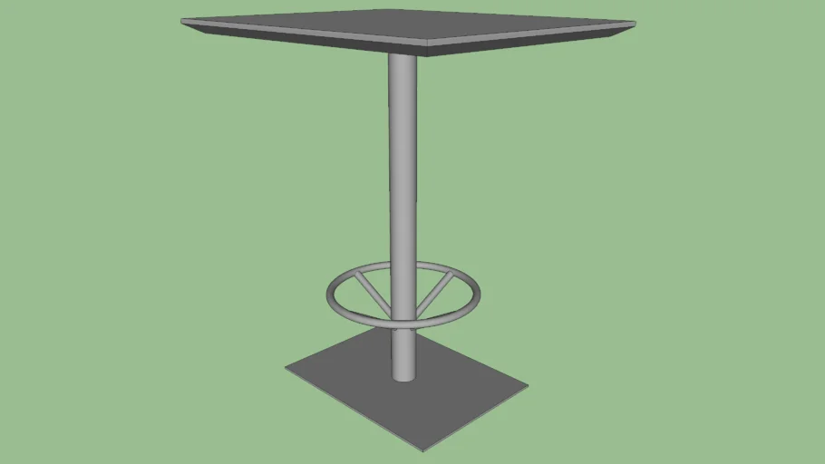 42' High, 30'x36', Rectangular Rambo Table With Foot Ring, Reversed ...
