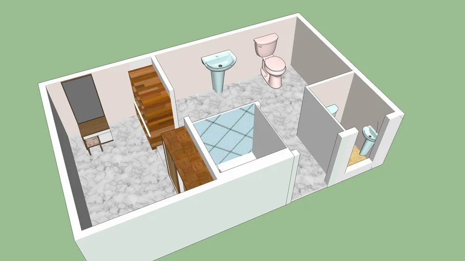 complete bathroom layout by untamed | 3D Warehouse