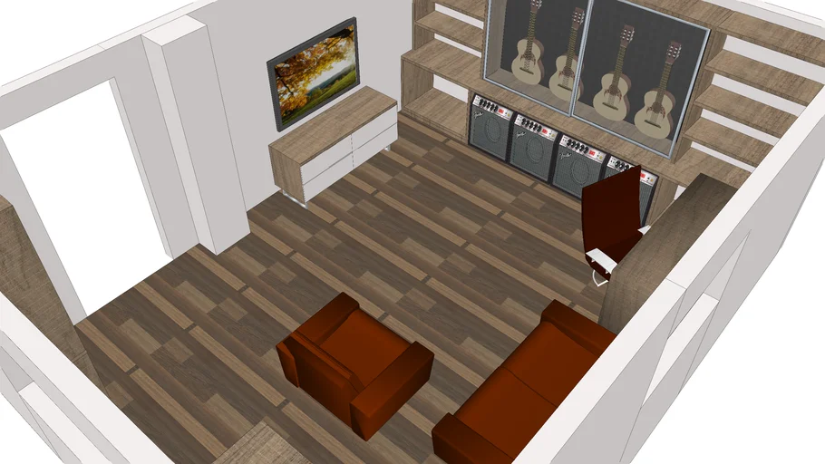 music room , guitar storage | 3D Warehouse