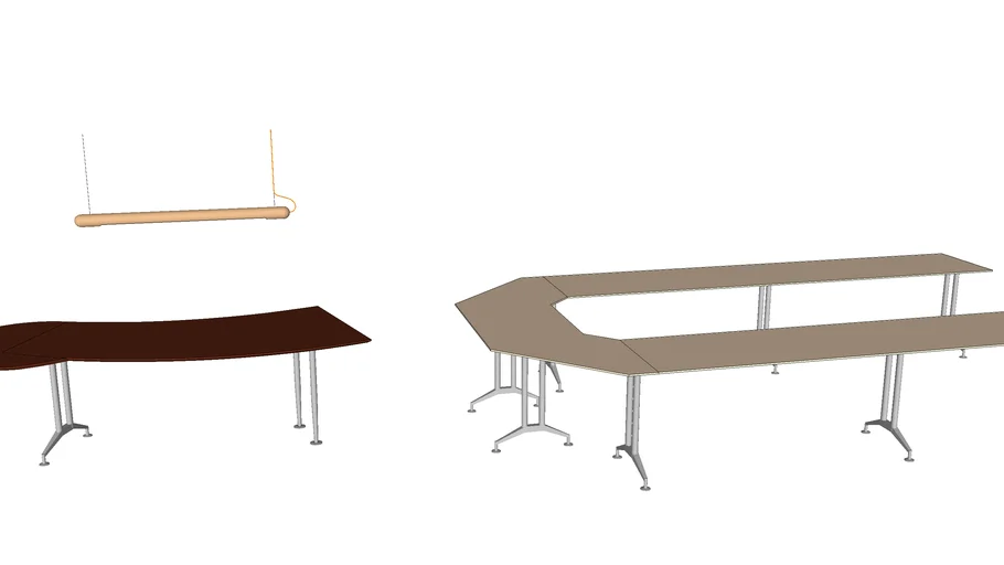 Office table & light | 3D Warehouse