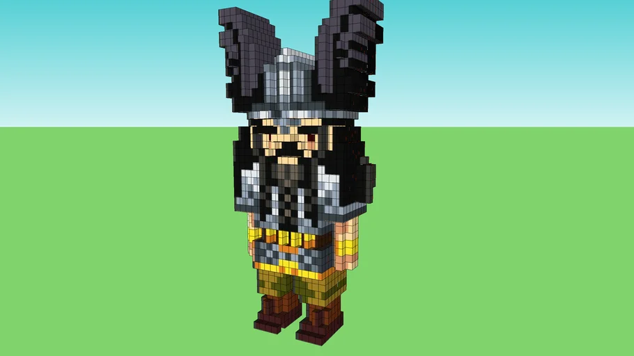 Voxel model based on 2D pixel graphics. | 3D Warehouse