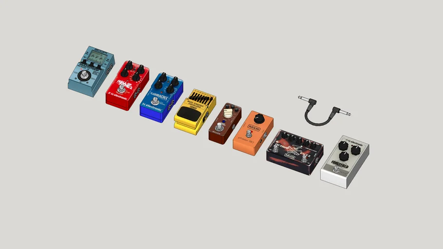 Effect Pedals with Cable | 3D Warehouse