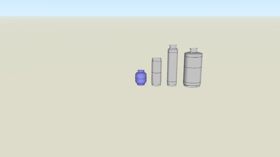 Botijão de gás_Cilindros de gás_P13 - P20 - P45 - P90 | 3D Warehouse