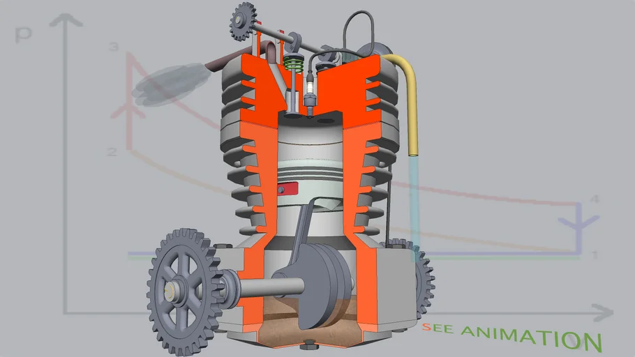 Four stroke engine | 3D Warehouse