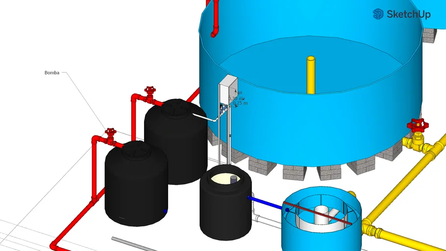 Sistema acuícola RAS | 3D Warehouse