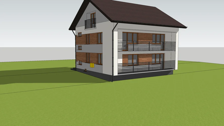 Single-family three-story building | 3D Warehouse