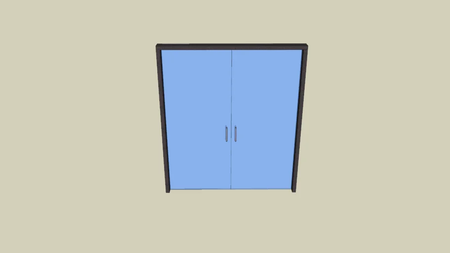 Double glass Herculite Door | 3D Warehouse