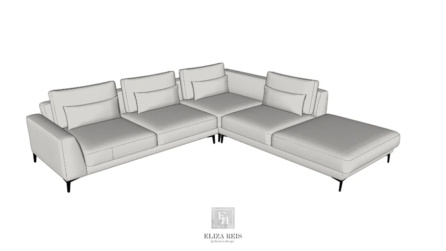 Sofa Chateu Canto em L - Design | 3D Warehouse