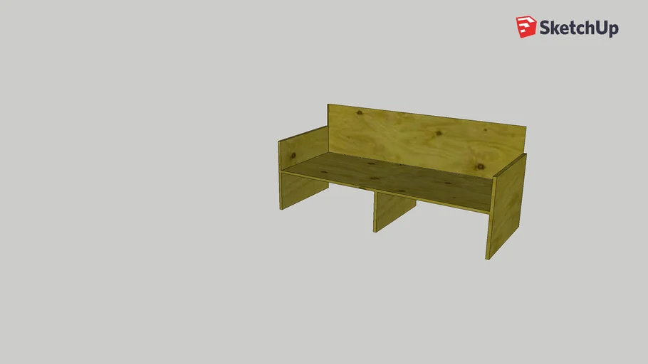 easy DIY plywood bench | 3D Warehouse