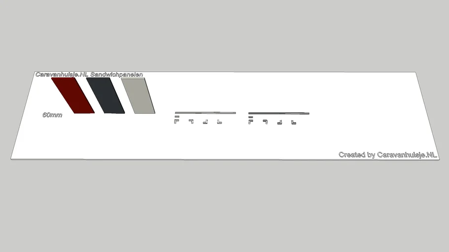 Sandwich paneel - Sandwich panel - Sandwichplatte 60mm | 3D Warehouse