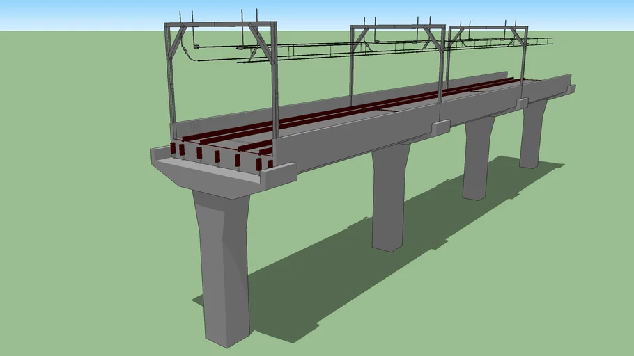 Typical Light Rail Transit Viaduct Section | 3D Warehouse