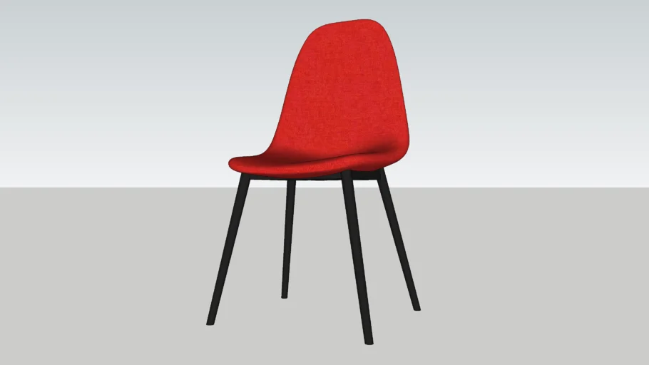 Low bucket chair - red | 3D Warehouse