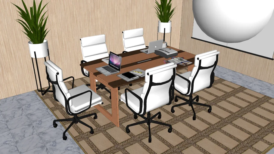 3D Small Meeting Office Table | 3D Warehouse