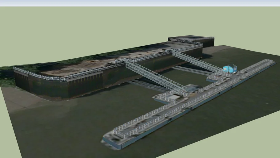 Greenwich Pier. Correct height terrain. | 3D Warehouse