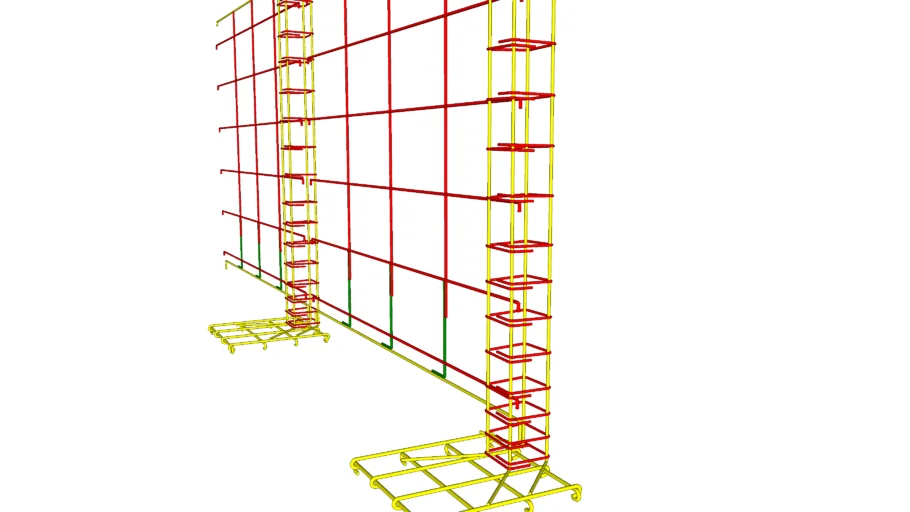 Steel Reinforcement Bars Detail foundation, Column, Wall, Beam | 3D ...