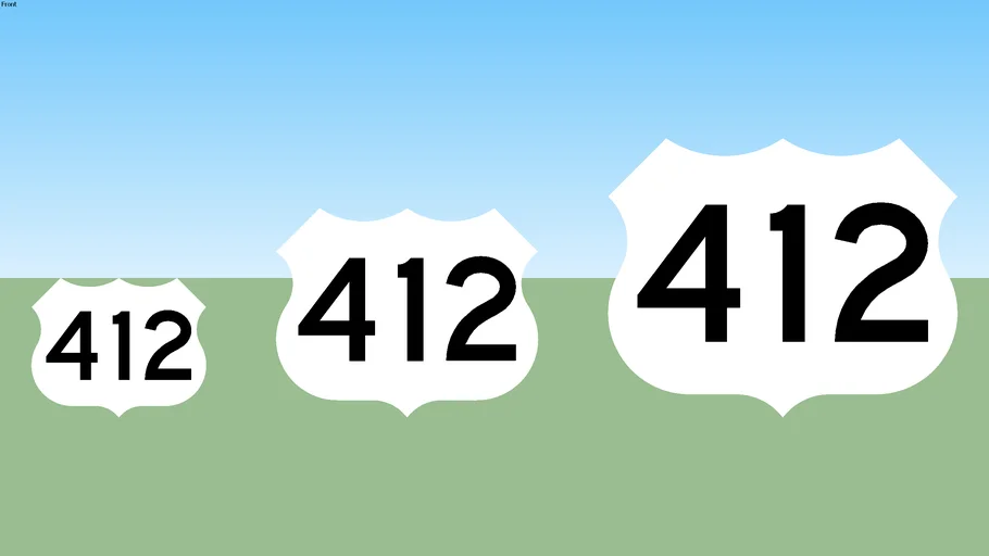 U.S. 412 Sign | 3D Warehouse