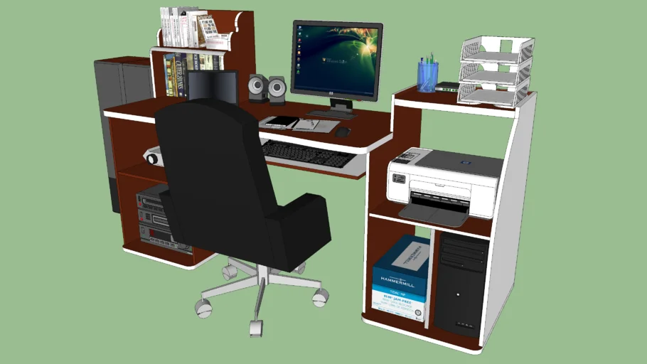 Meja Komputer | 3D Warehouse