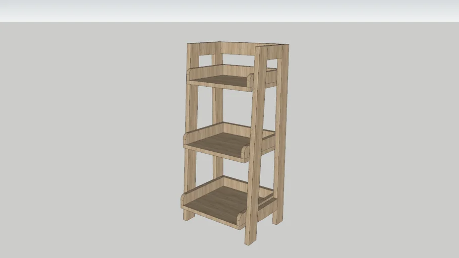 3-TIER LADDER SHELF | 3D Warehouse