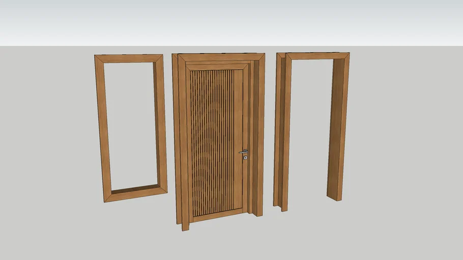 WOODEN DOOR WITH FRAME | 3D Warehouse