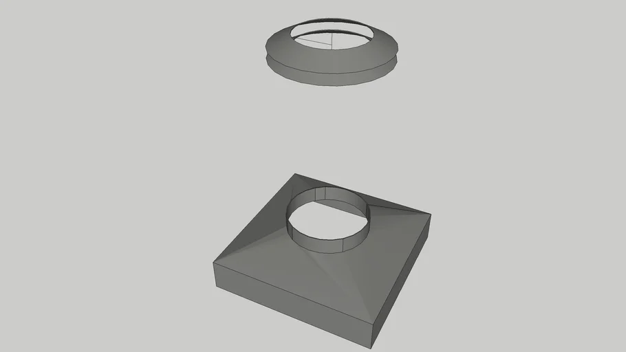 Square Flashing w_storm collars long distance | 3D Warehouse