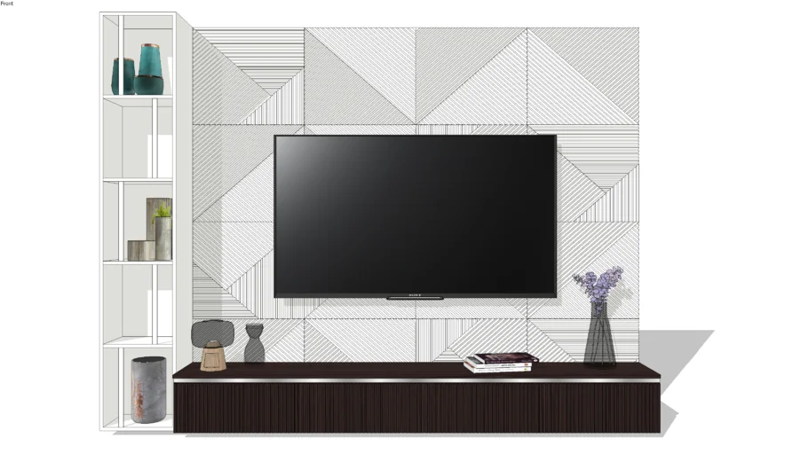 TV UNIT VRAY READY | 3D Warehouse