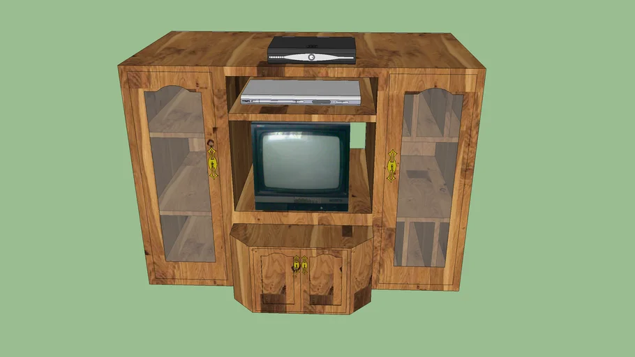 wooden old tv unit from the 90s | 3D Warehouse