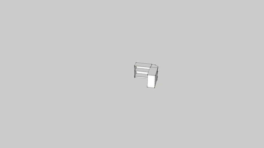 Register Counter Open Corner Counter | 3D Warehouse