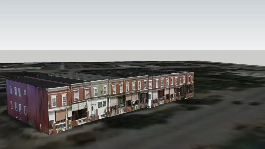 Brown Rowhouses | 3D Warehouse