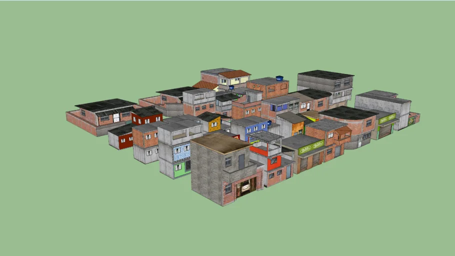Casas e barracos de favela | 3D Warehouse