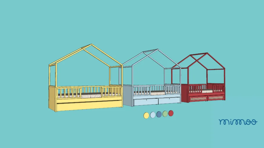 Cama Woody Graviola Colors - MIMOO TOYS | 3D Warehouse