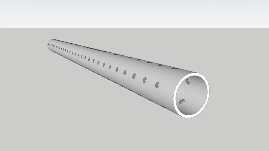 Predrilled PVC Pipe for French Drain | 3D Warehouse