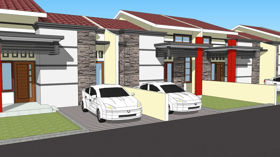 perumahan minimalis type G4 | 3D Warehouse